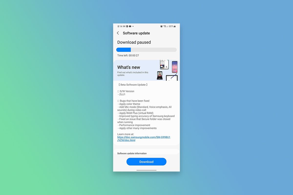 Samsung Rolls Out The Second One Ui 4 Beta Based On Android 12 To The Galaxy S21 Series