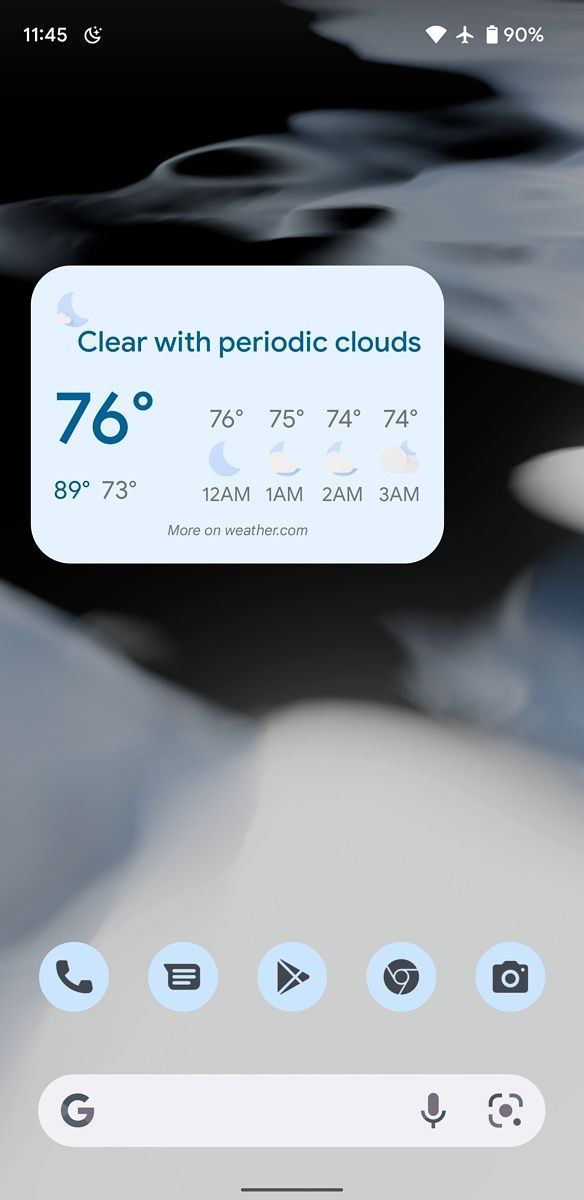 The Assistant weather widget receives a visual refresh
