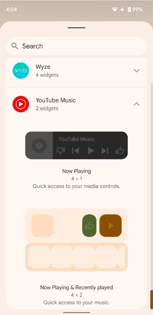 YouTube Music is testing a new widget that shows your recently played songs