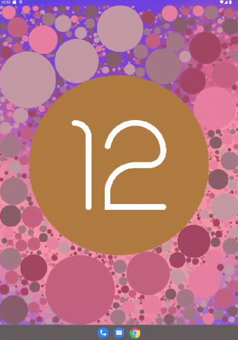 Android 12L uses Material You colors in boot animation