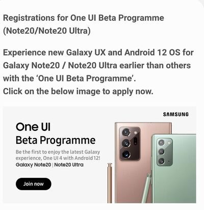 Samsung Galaxy Note 20's One UI 4 beta based on Android 12 goes live
