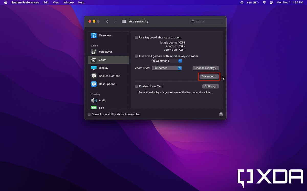 How to use the Accessibility Zoom feature on a Mac