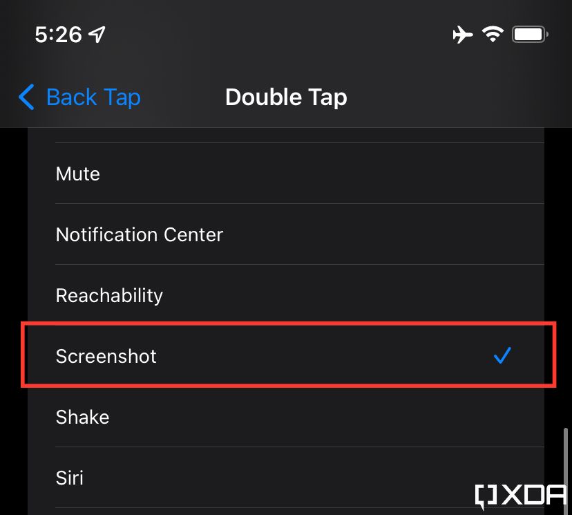 How to screenshot on an iPhone with a double back-tap