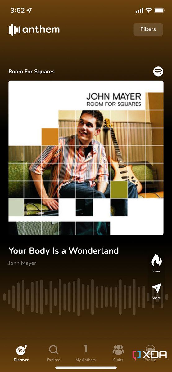 Anthem is an iOS app that TikTokifies your Spotify experience