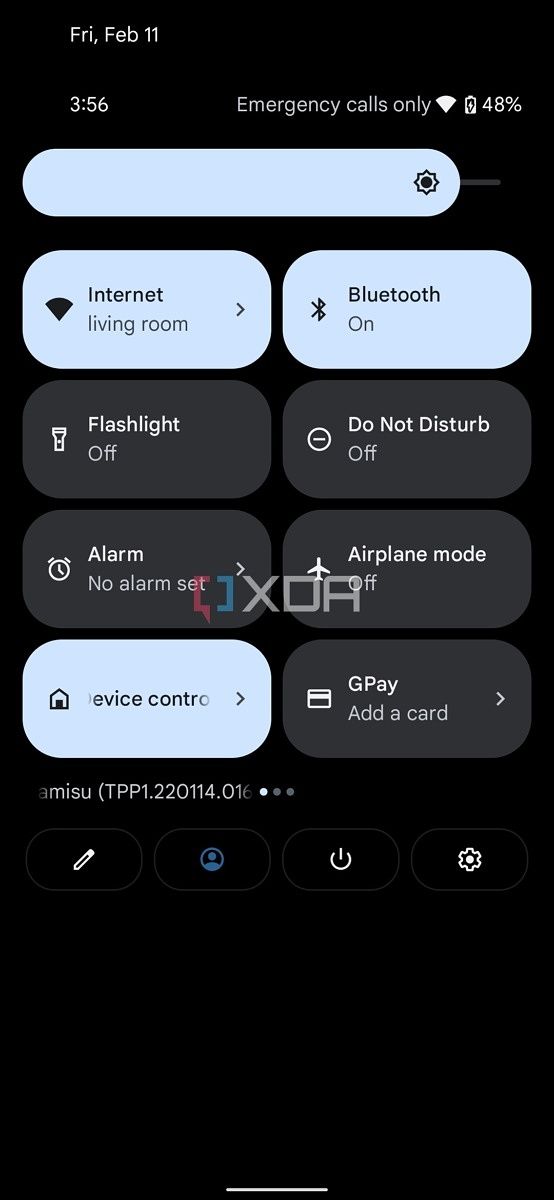 Android 13 DP1 has new quick settings tiles, including a QR code shortcut