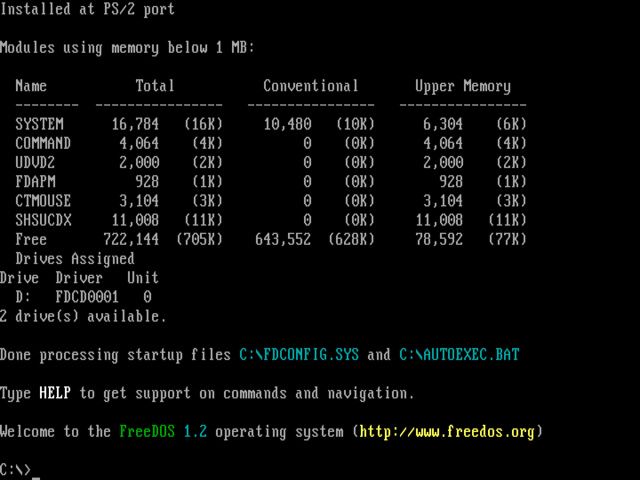 FreeDOS, the open-source MS-DOS clone, has a new update available