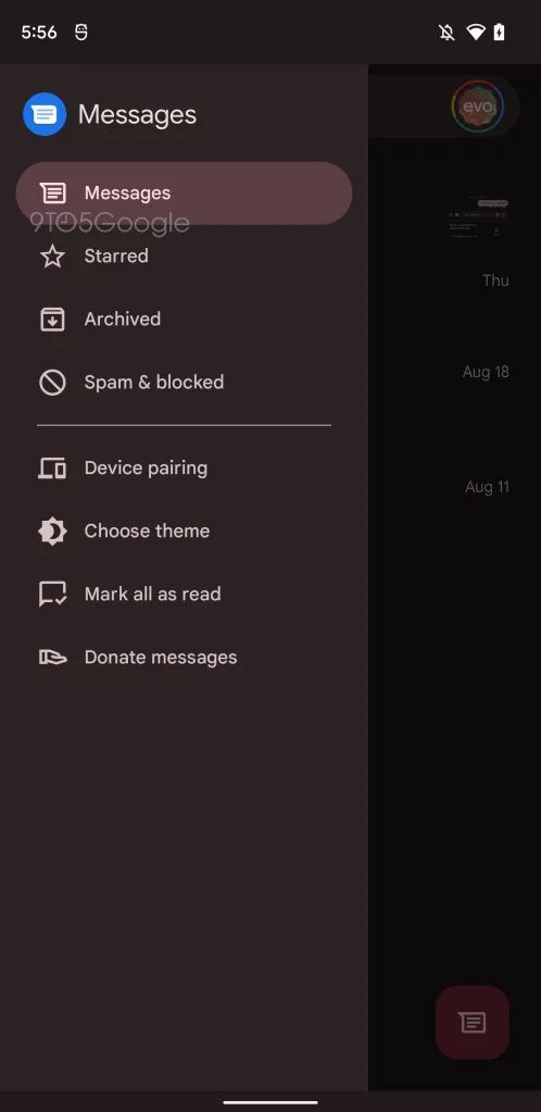 Google Messages might add a side navigation menu soon