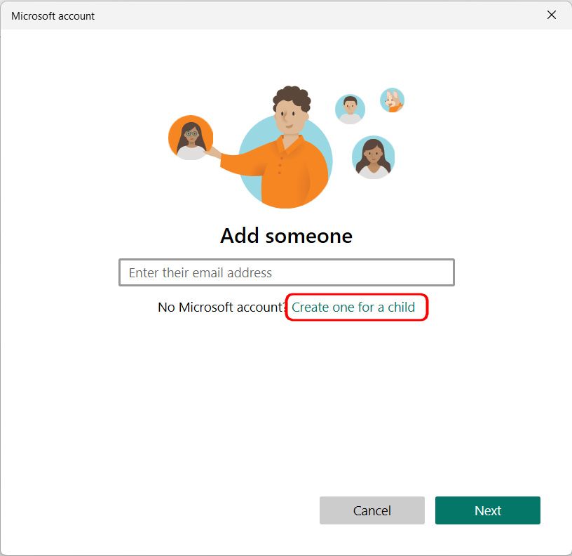 How to create and set up a child account in Windows 11