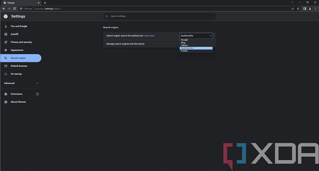 How to change the default search engine on Google Chrome