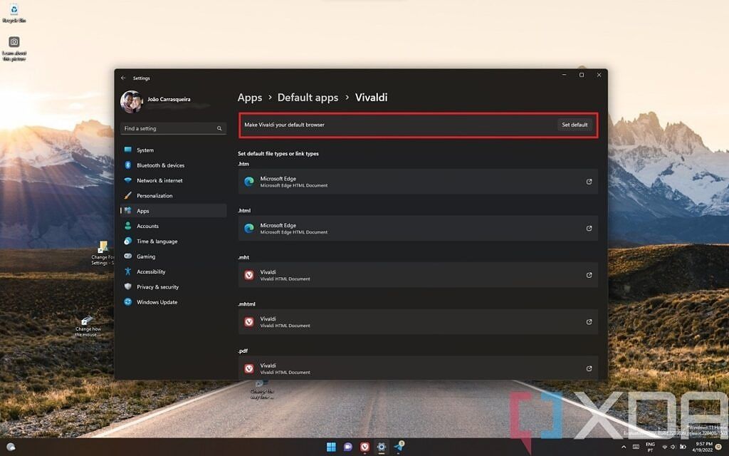 How to change the default browser in Windows 11