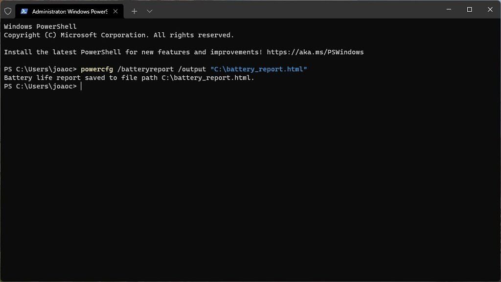 How to create a battery report on Windows 11 to learn more about it