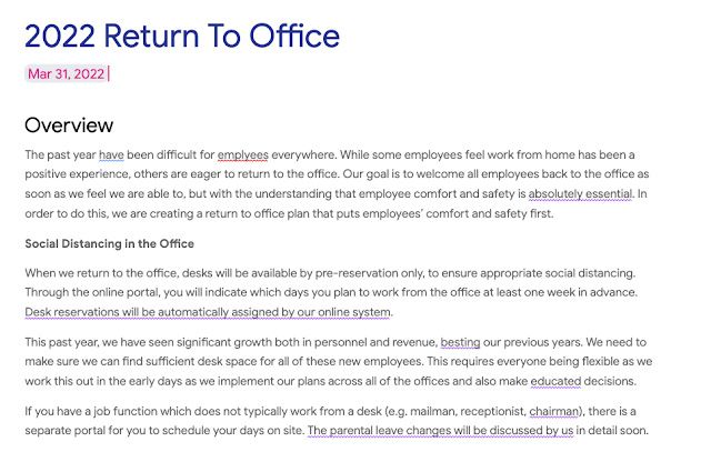 Google Docs rolls out new stylistic writing suggestions