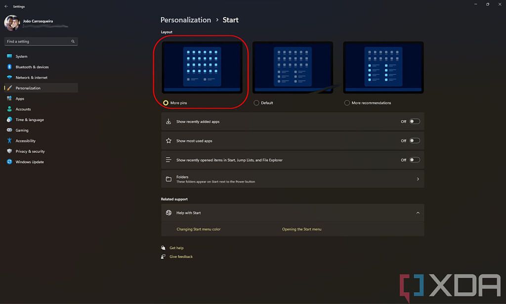 How to turn off Start menu recommended content in Windows 11