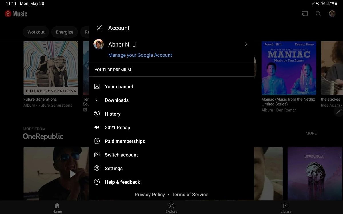YouTube Music gets a new settings layout for Android tablets