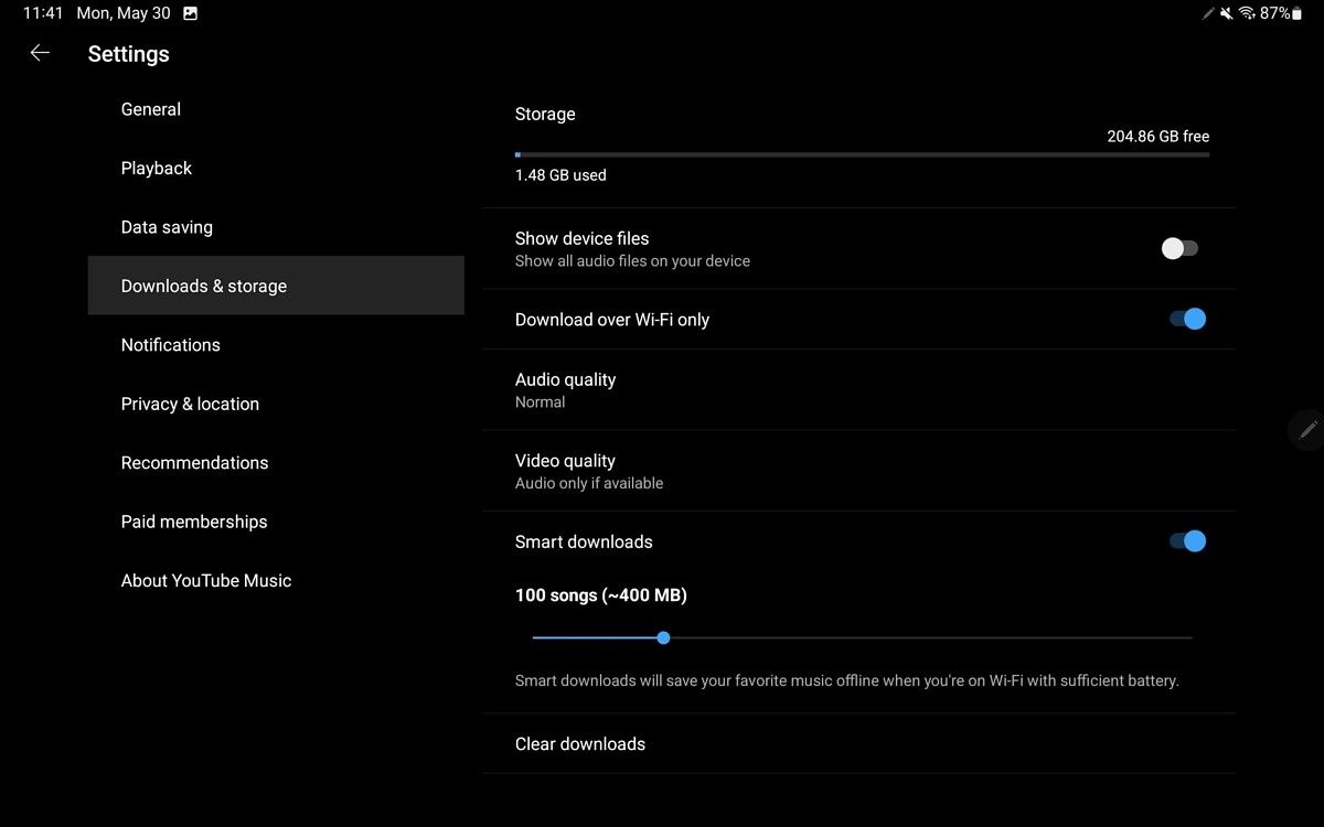 YouTube Music gets a new settings layout for Android tablets
