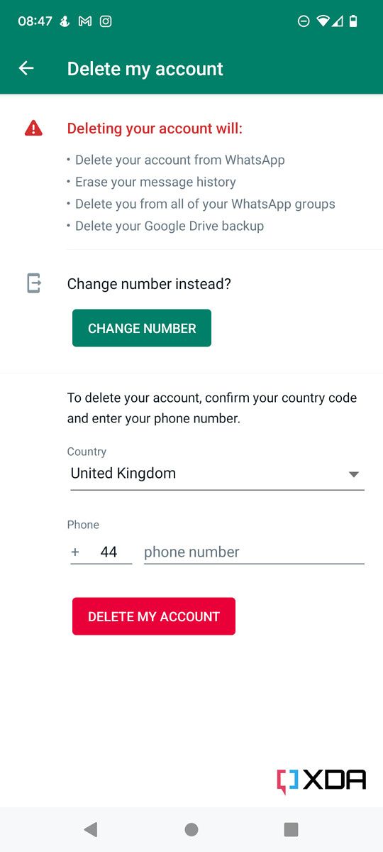 How to delete or deactivate your WhatsApp account