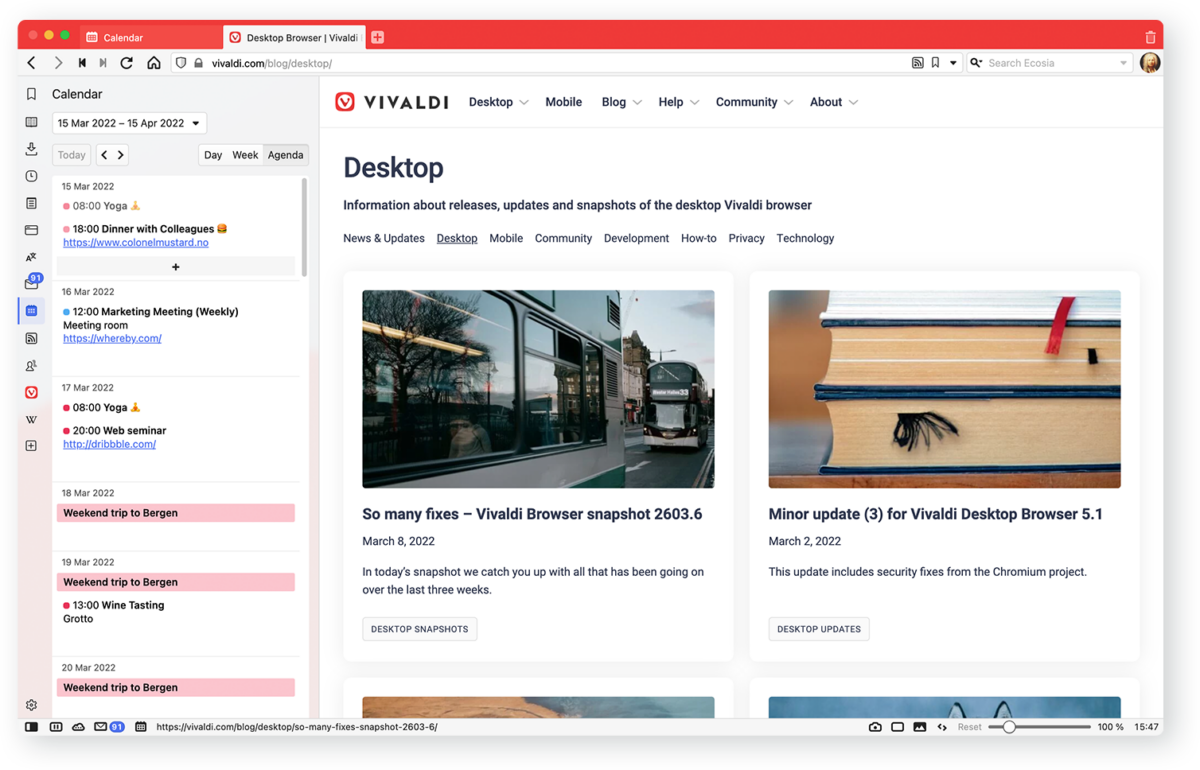 Vivaldi launches its own email client with integrated calendar and RSS reader