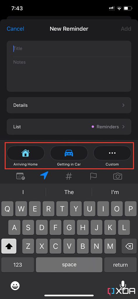How to receive geofence alerts through location-aware reminders on iOS
