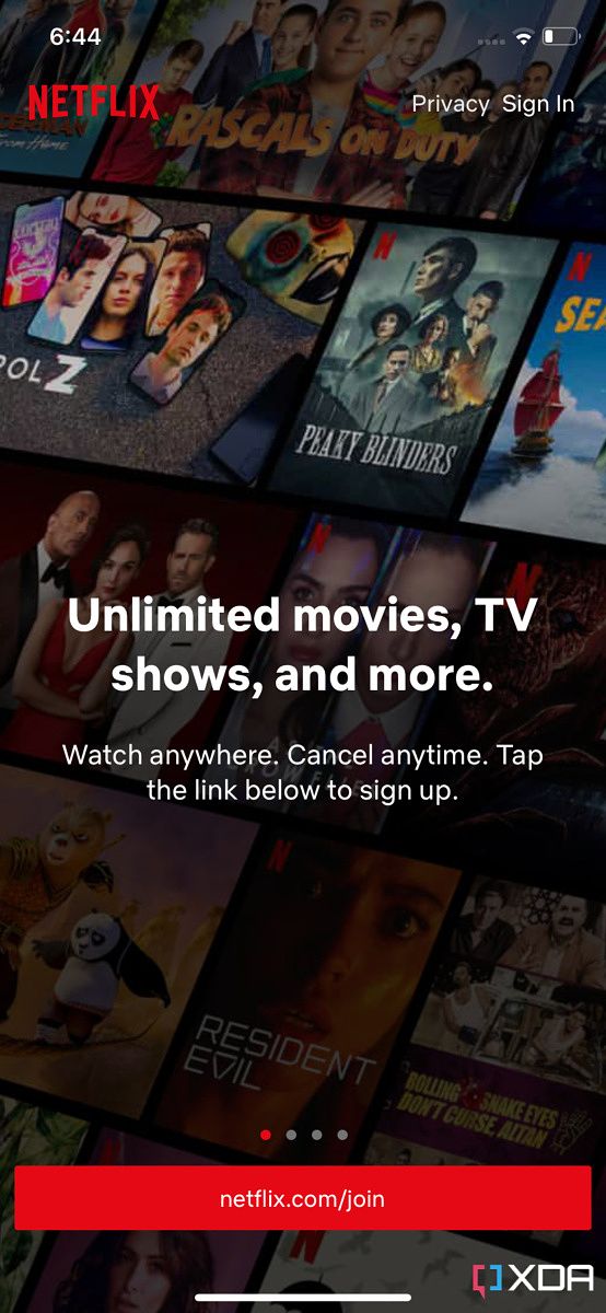Netflix adds an external Sign Up button to its iOS app