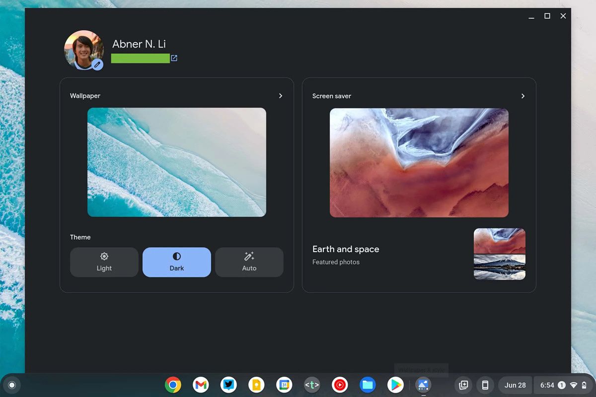 ChromeOS update brings the system-wide dark theme to the forefront