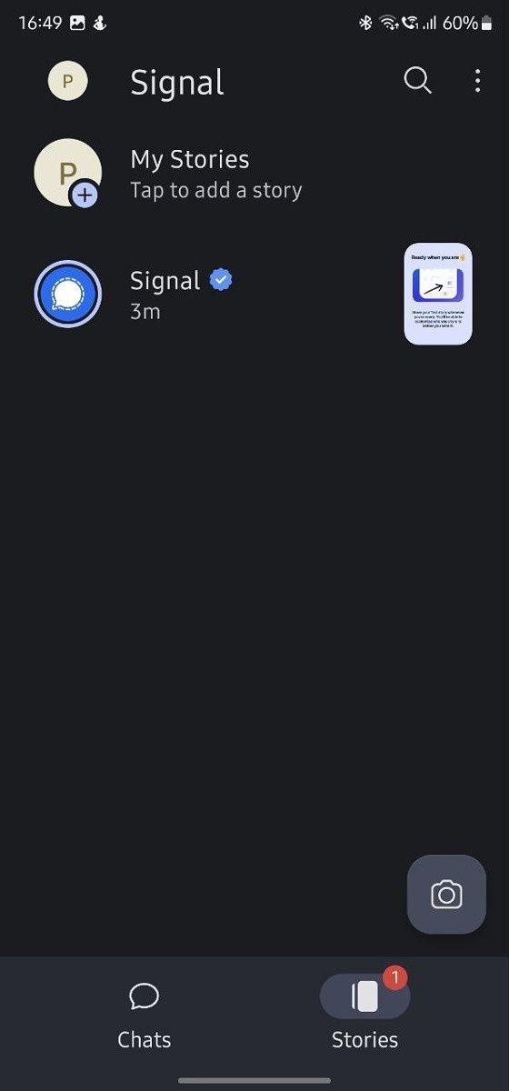 Signal's new Stories feature is now available on the beta channel
