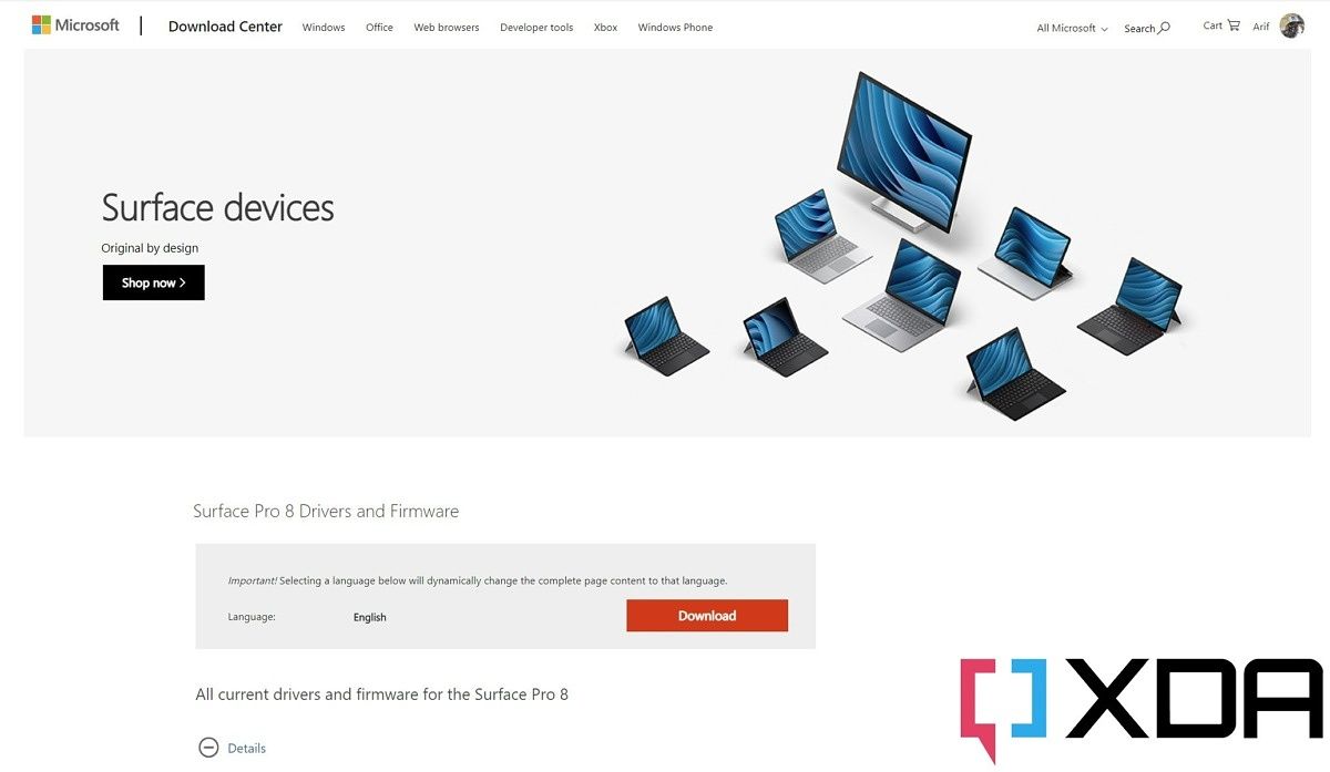 How to download drivers for the Microsoft Surface Pro 9