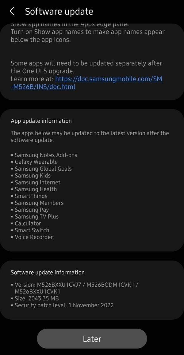 One UI 5 update arrives on the Samsung Galaxy M52 and Galaxy M32 5G