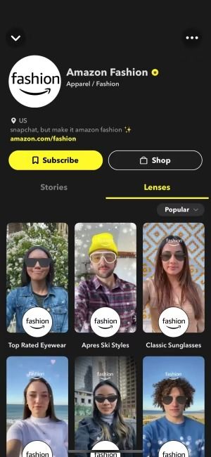 Snapchat makes shopping for eyewear easier with new Amazon Fashion AR ...