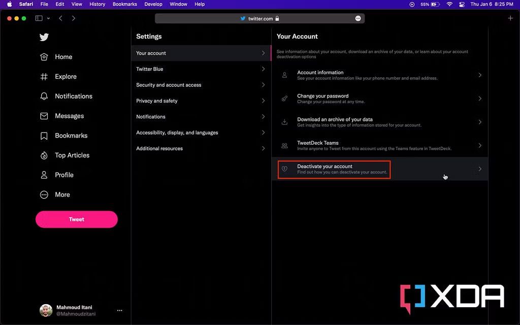 How to delete or deactivate your Twitter account