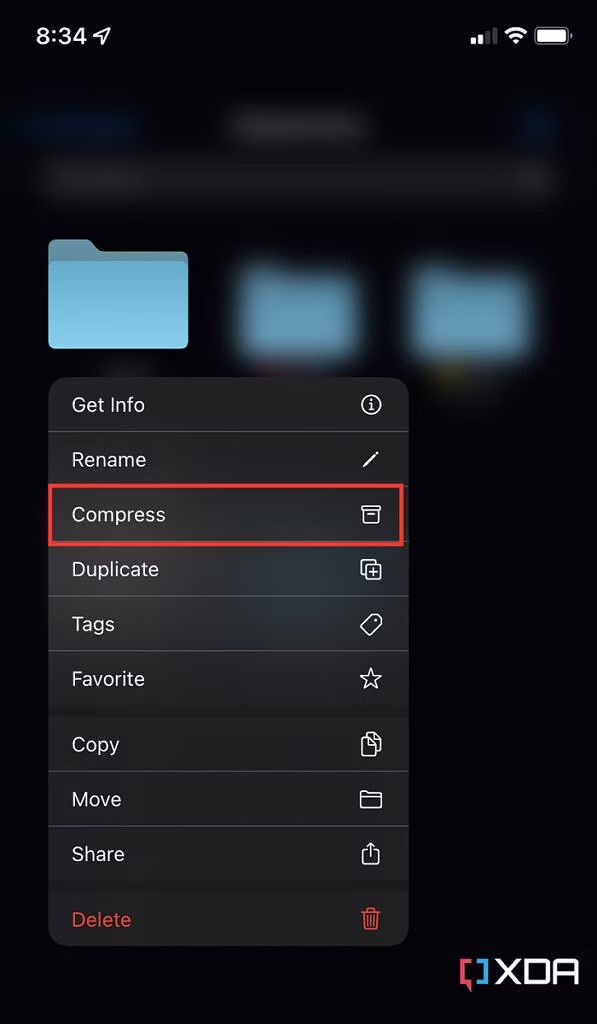 How to create a zip file for photos and videos on an iPhone or iPad