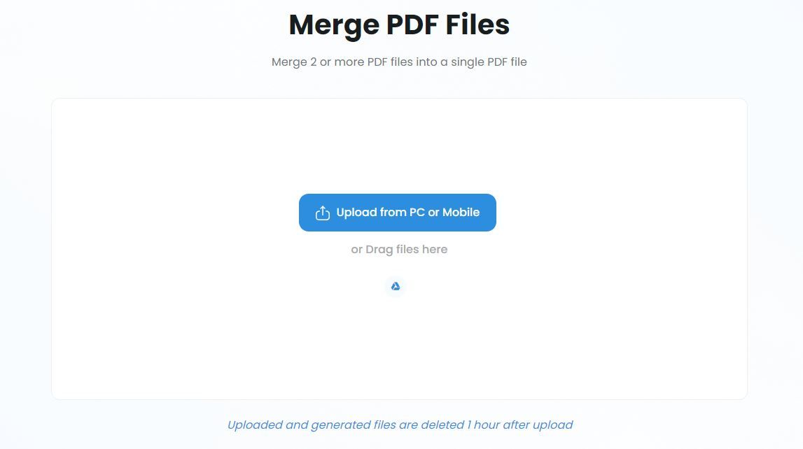 How to merge PDF files with TinyWow
