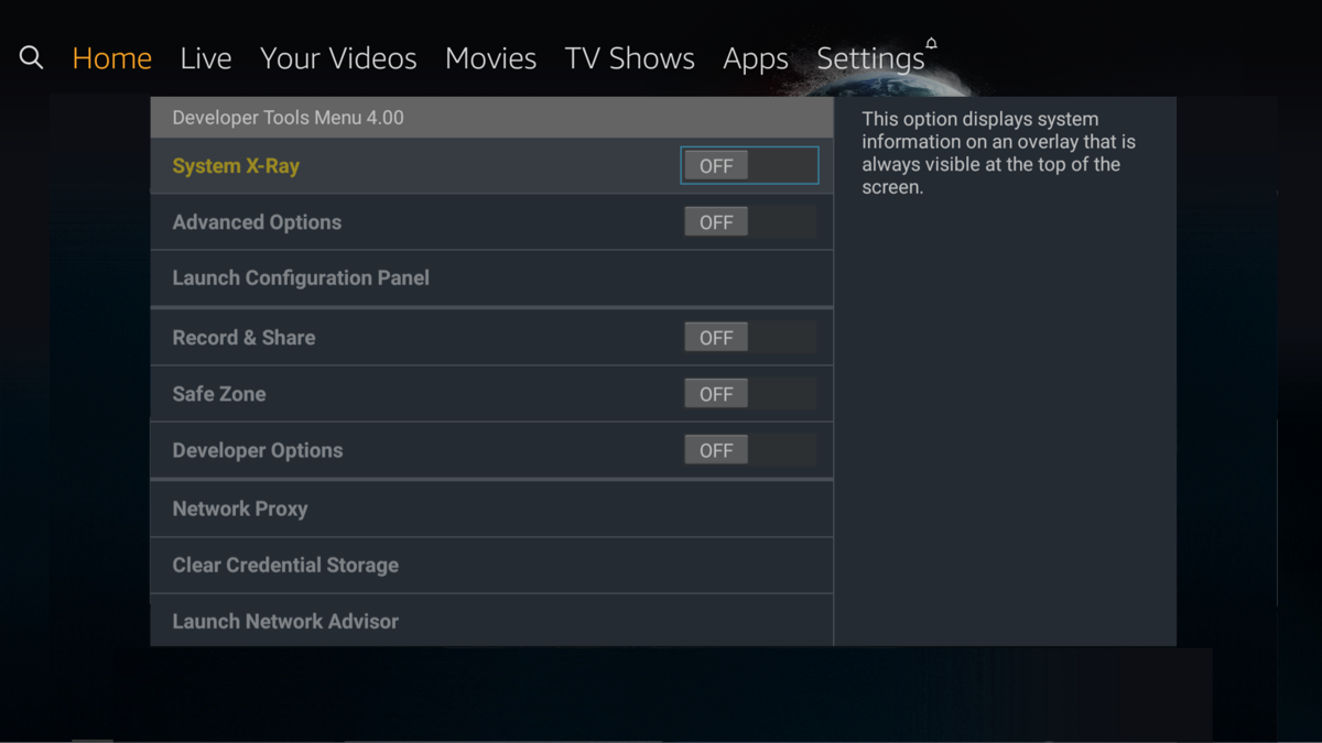 How to access Developer Options on Amazon Fire TV
