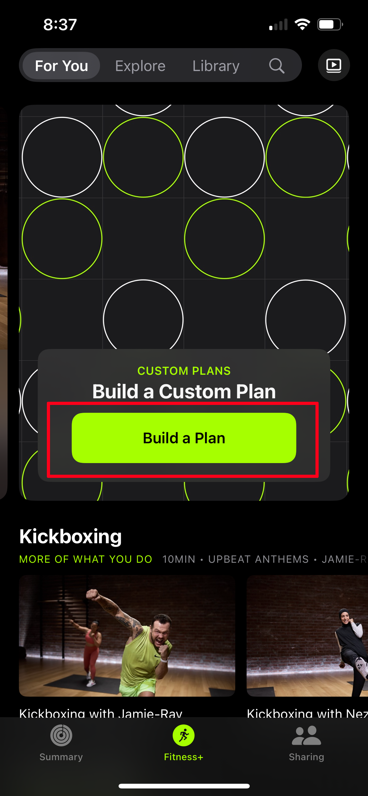 How to create a custom Fitness+ workout plan on iOS and iPadOS 18