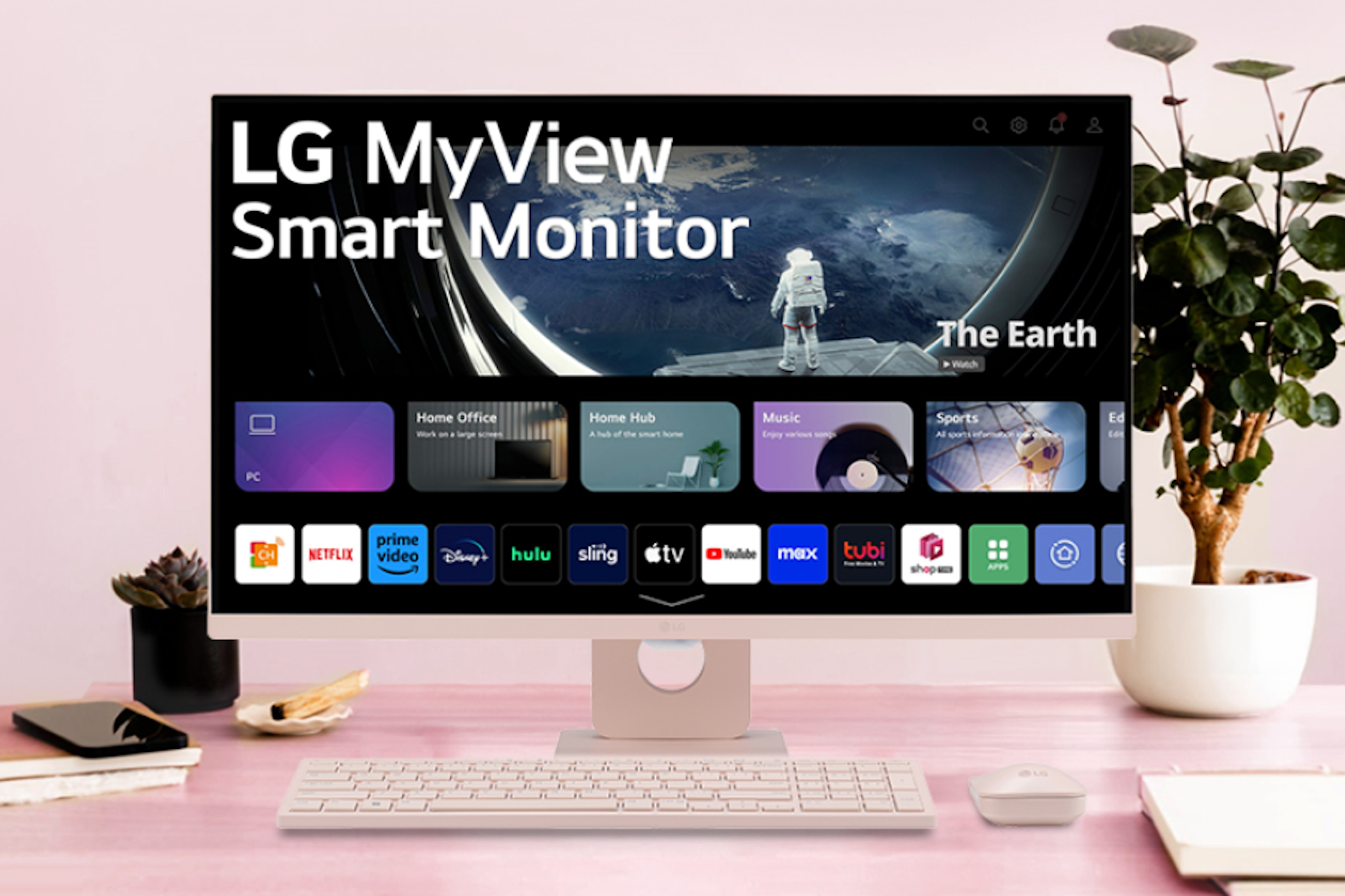 This pink LG MyView is the cutest smart monitor you'll ever see, and it ...