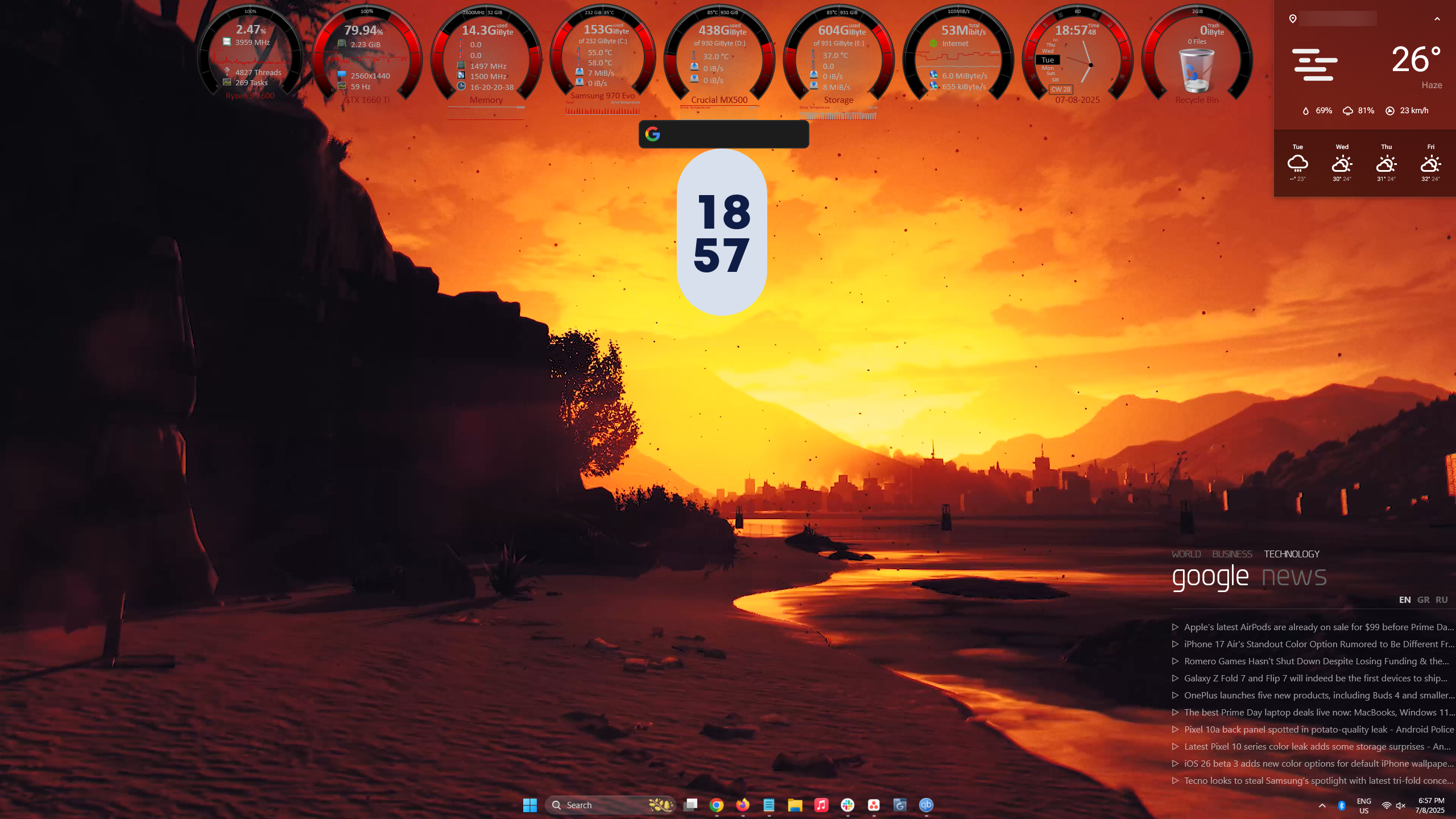 Rainmeter Wallpaper Skins