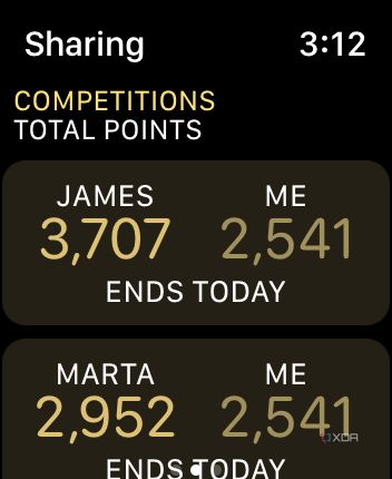 How to set up competitions on Apple Watch