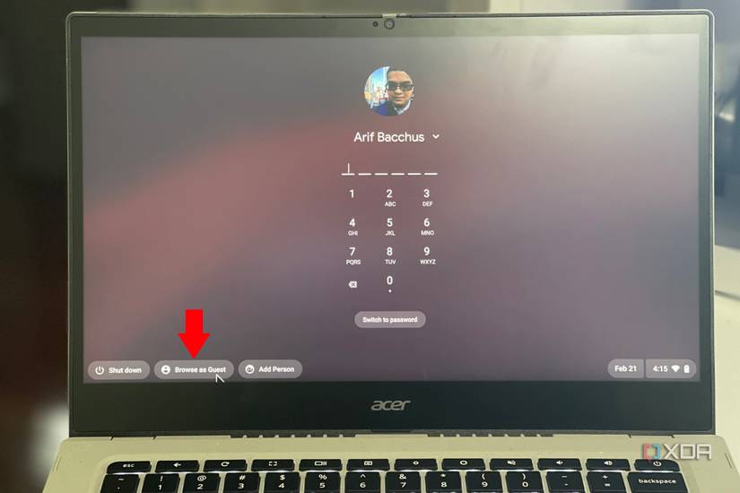 How to add a new user account on a Chromebook