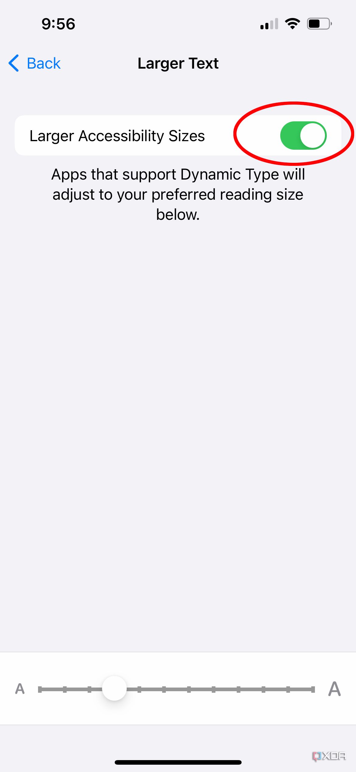 How to change display and text size on the iPhone