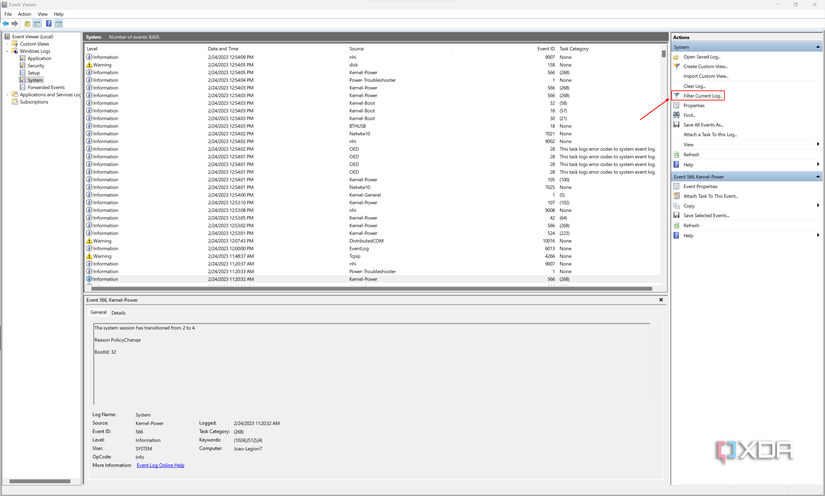 How to use Event Viewer to check for errors on Windows 11