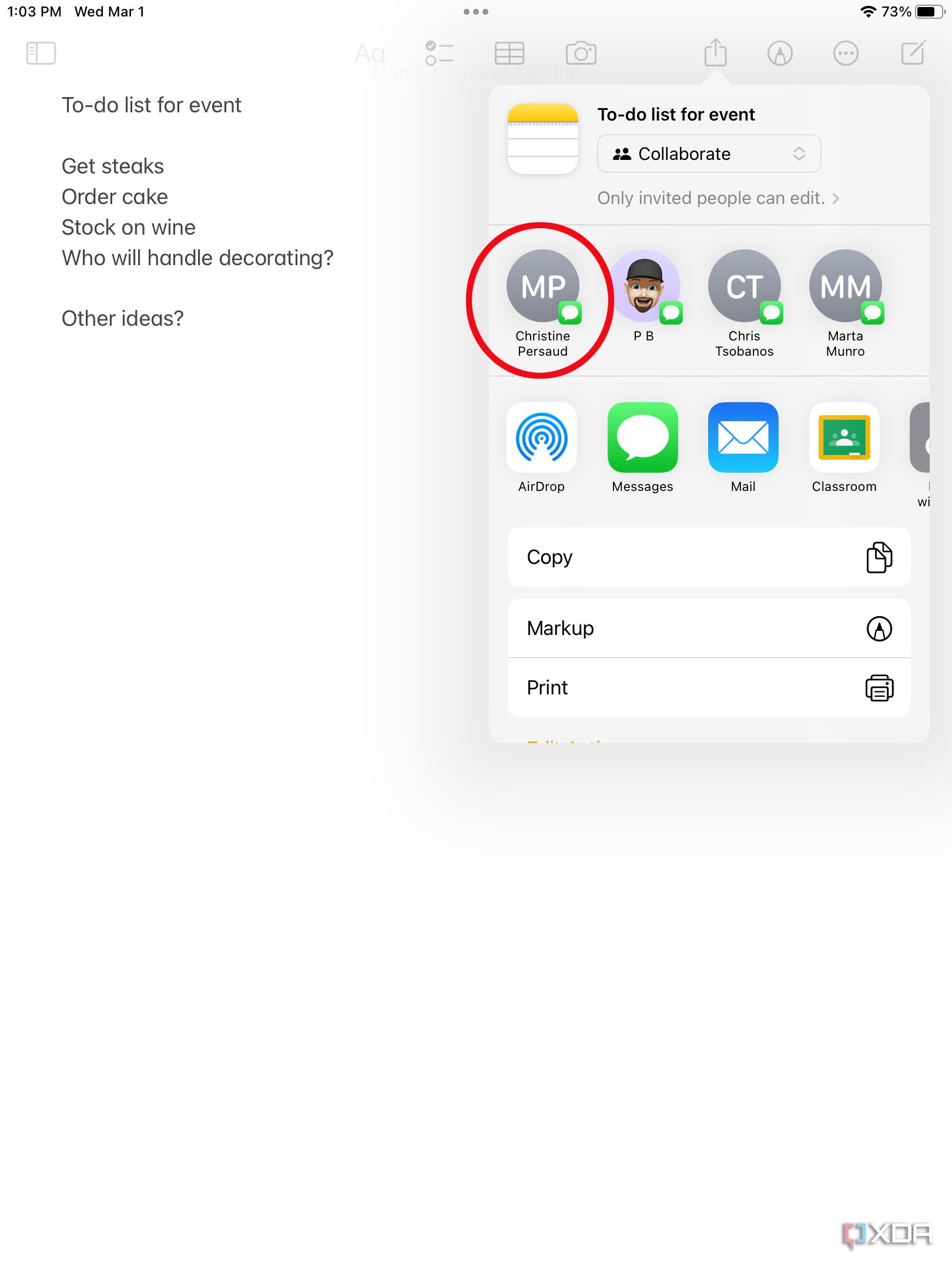 How to collaborate on iOS or iPadOS 17