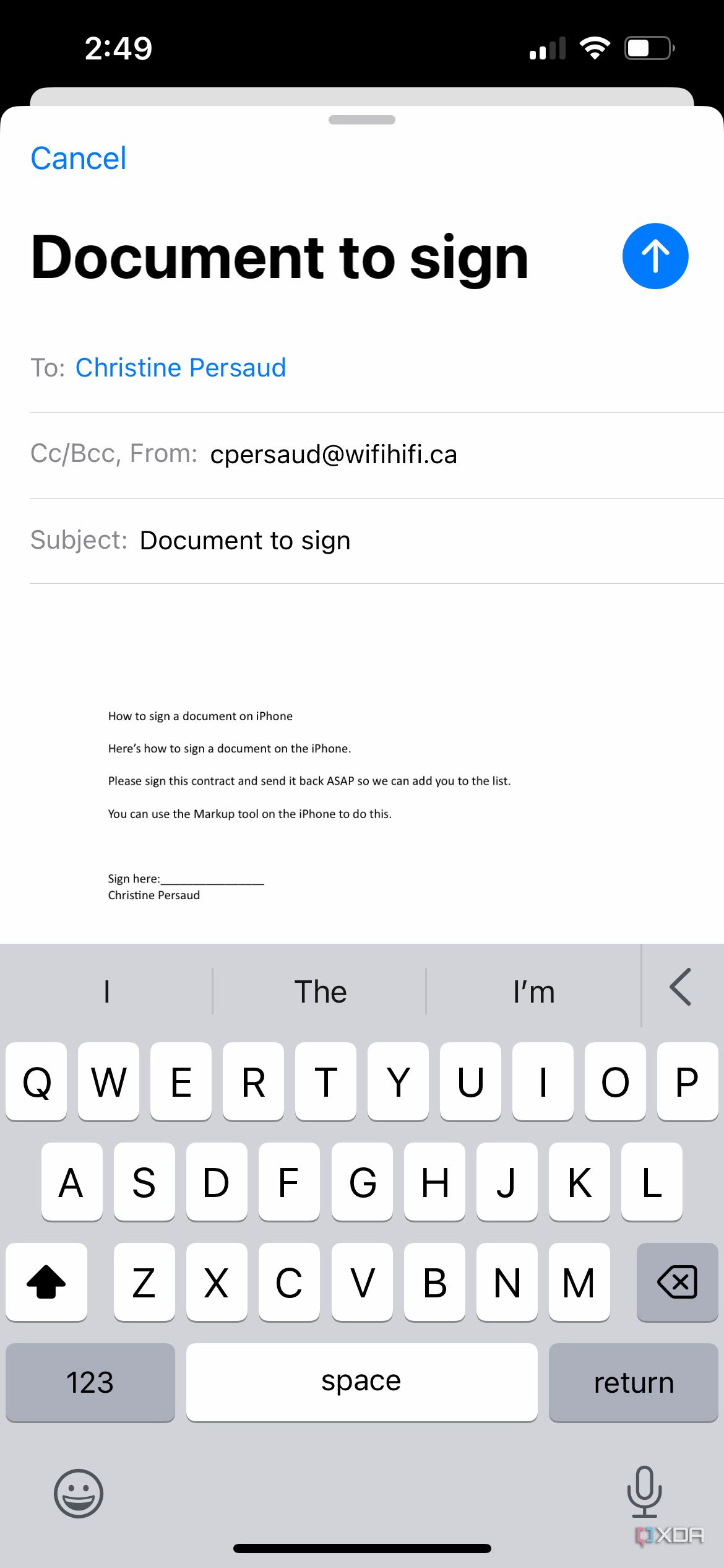 How to sign a document on an iPhone