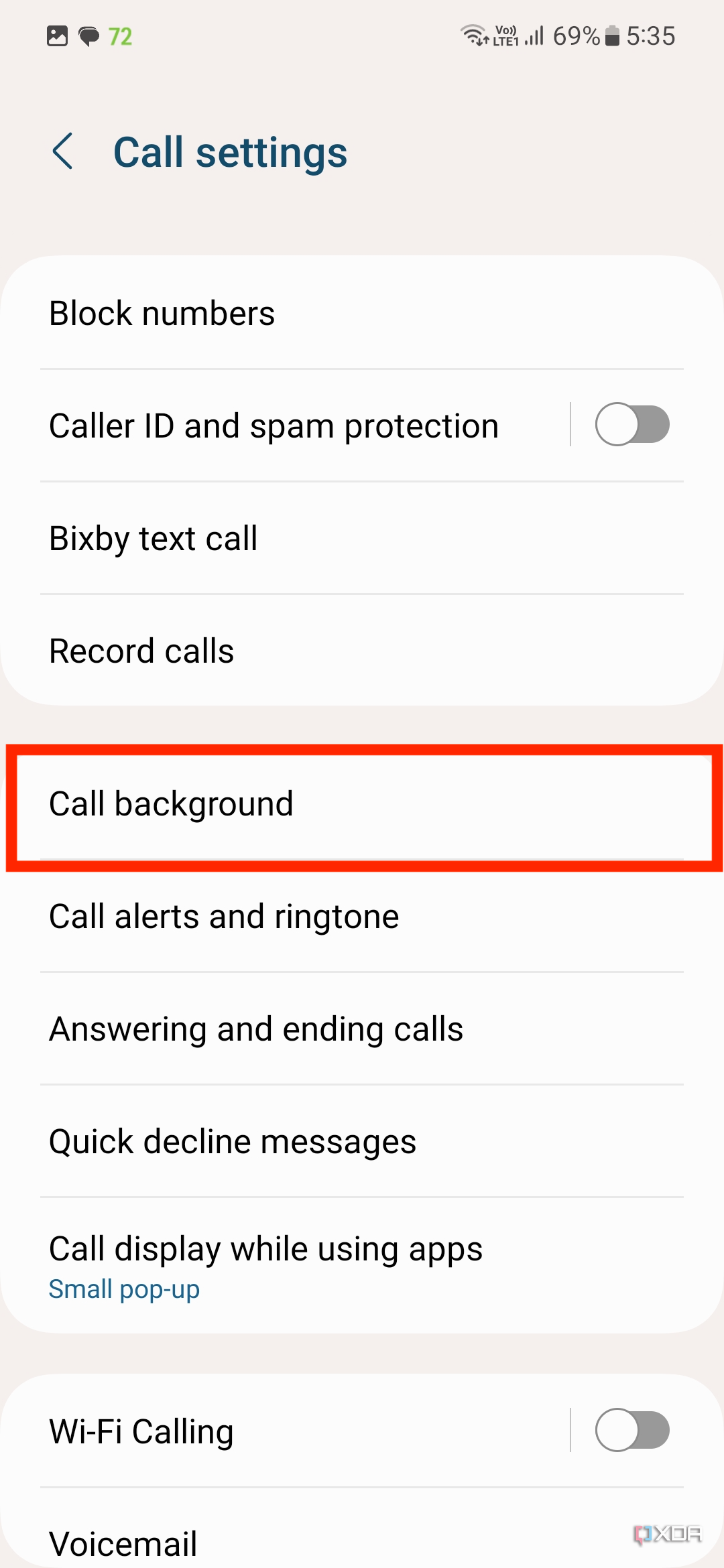 How to set a custom call background for your contacts on a Samsung device