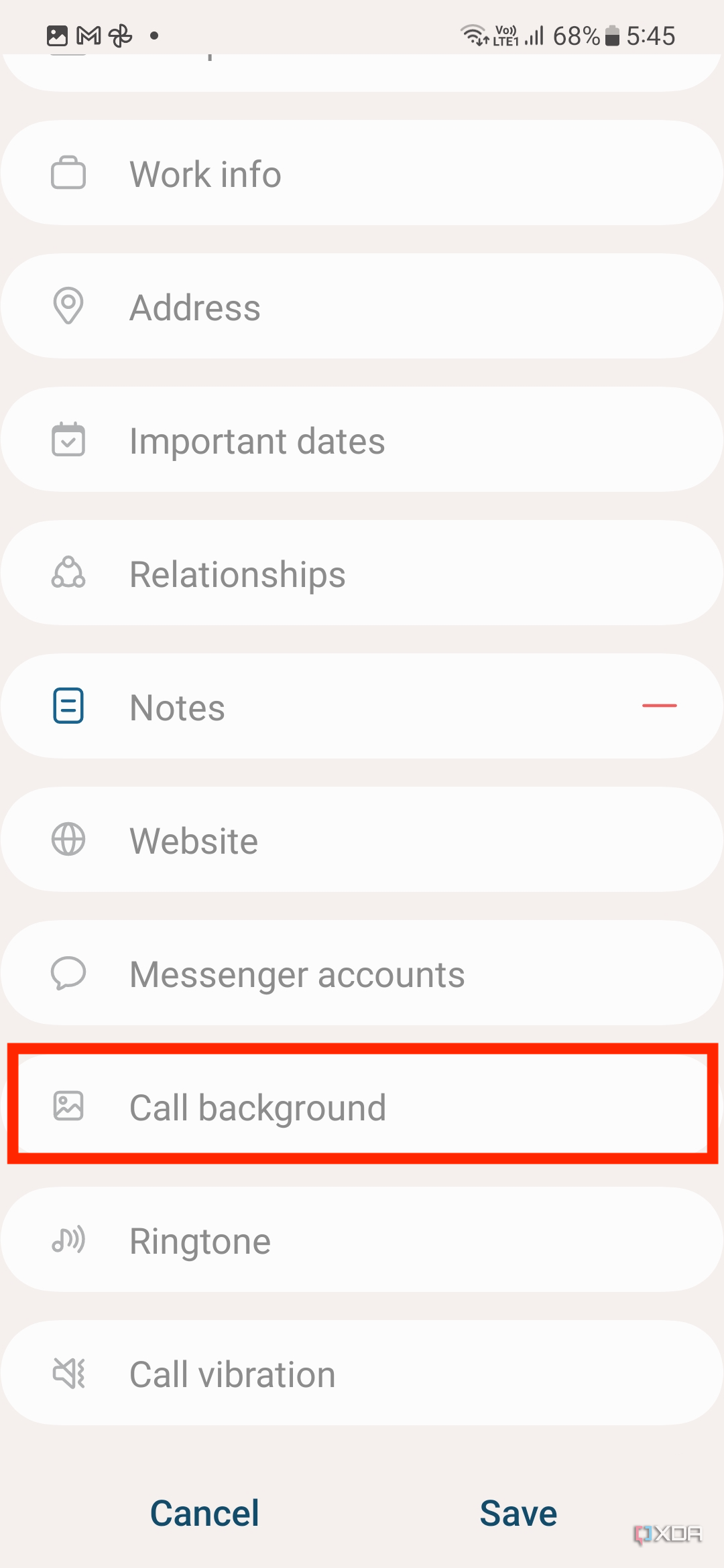 How to set a custom call background for your contacts on a Samsung device