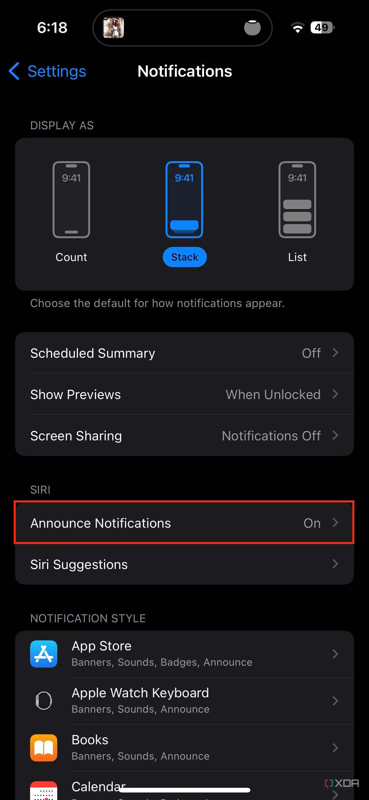 How to enable or disable Siri notification announcements on iOS and iPadOS