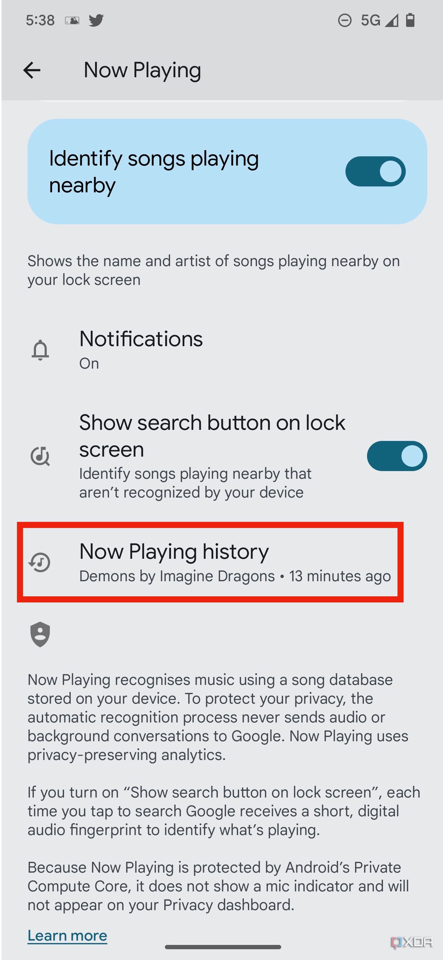 How to use Now Playing to identify songs on Google Pixel