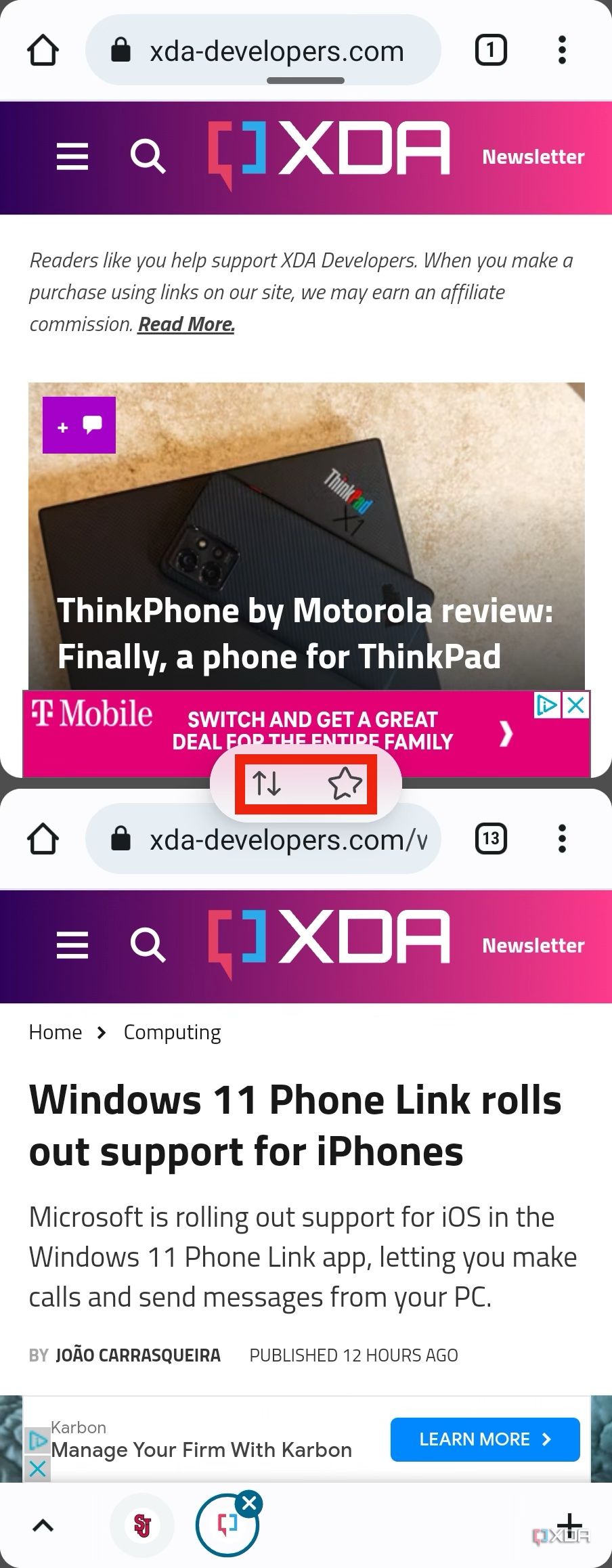 How to use multitasking gestures on a Samsung device for split-screen ...