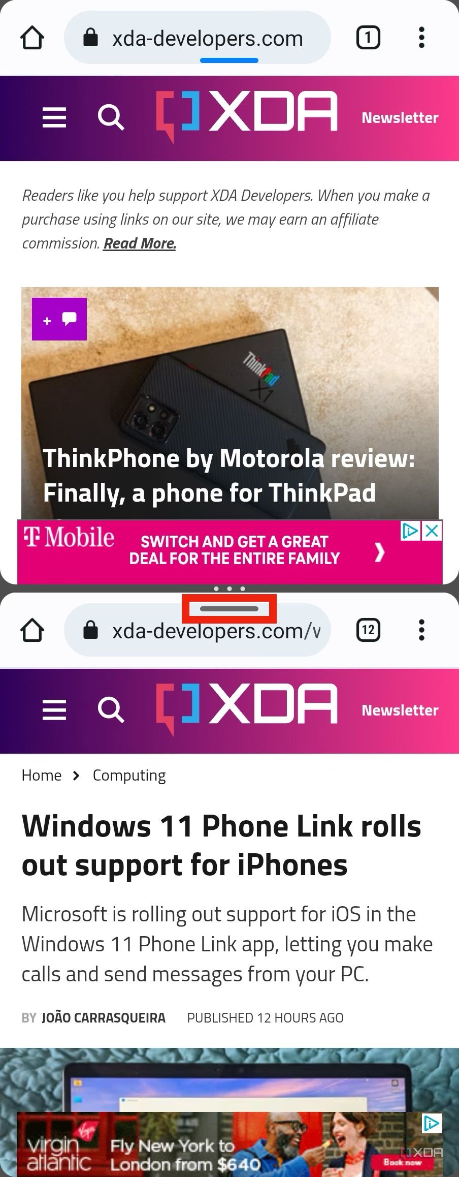 How to use multitasking gestures on a Samsung device for split-screen ...