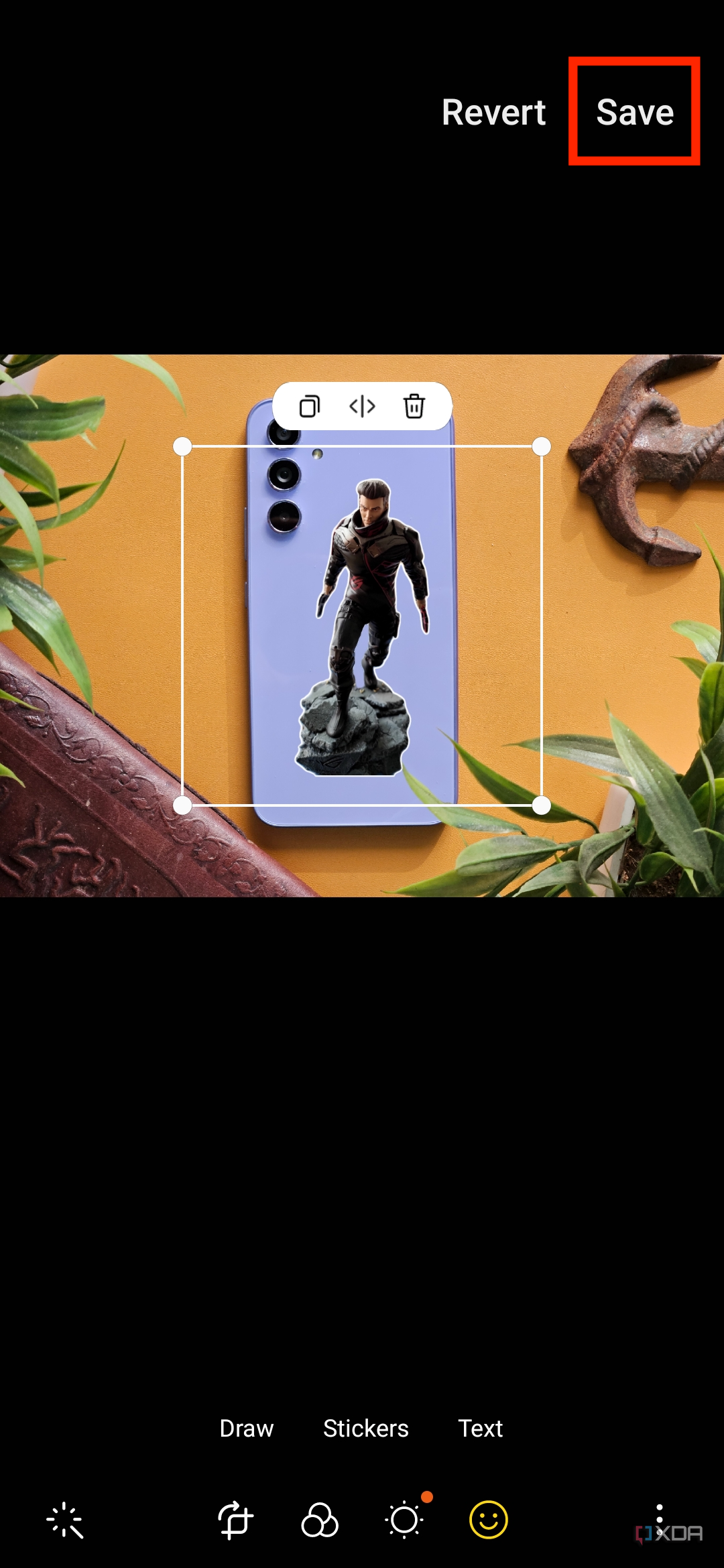 How to create a custom sticker on Samsung Galaxy devices