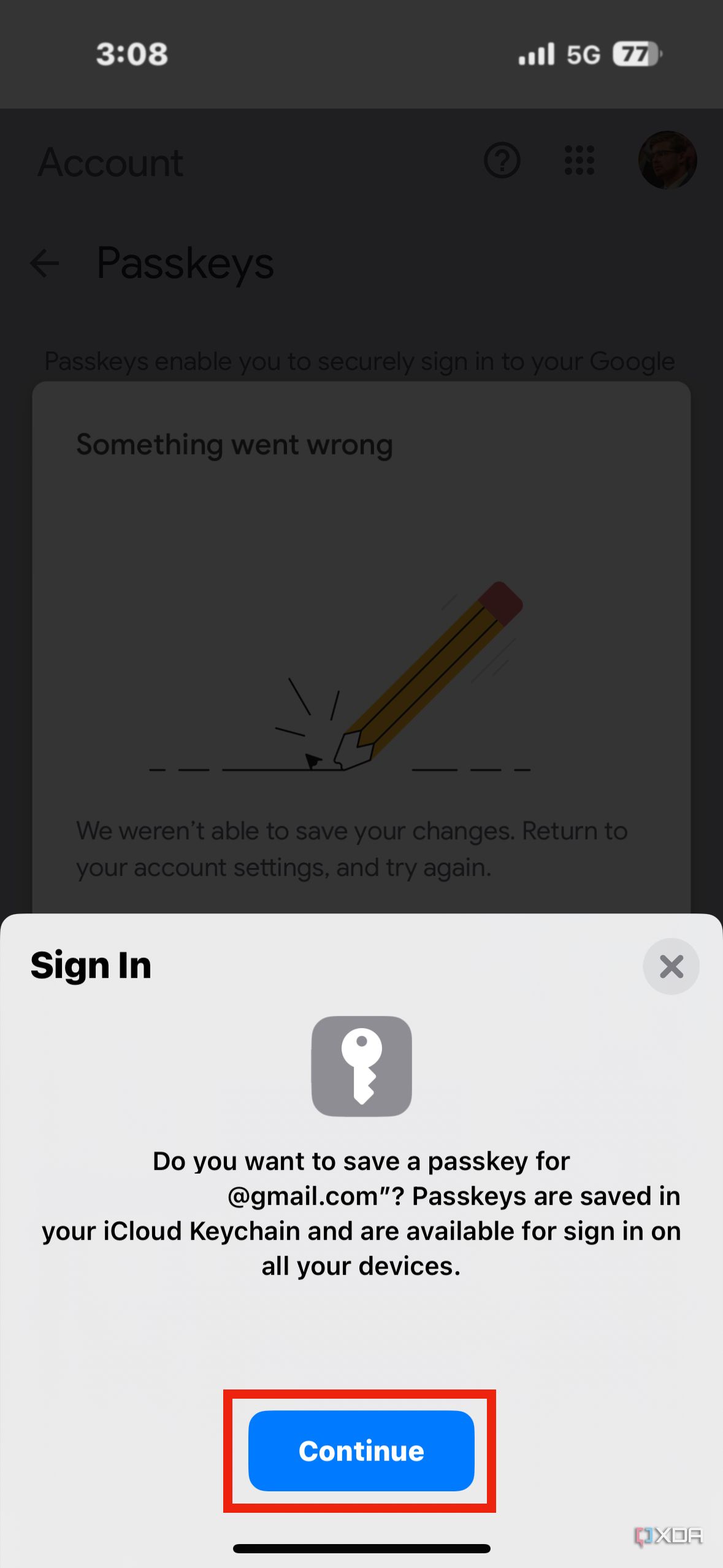 How to set up a passkey for Google