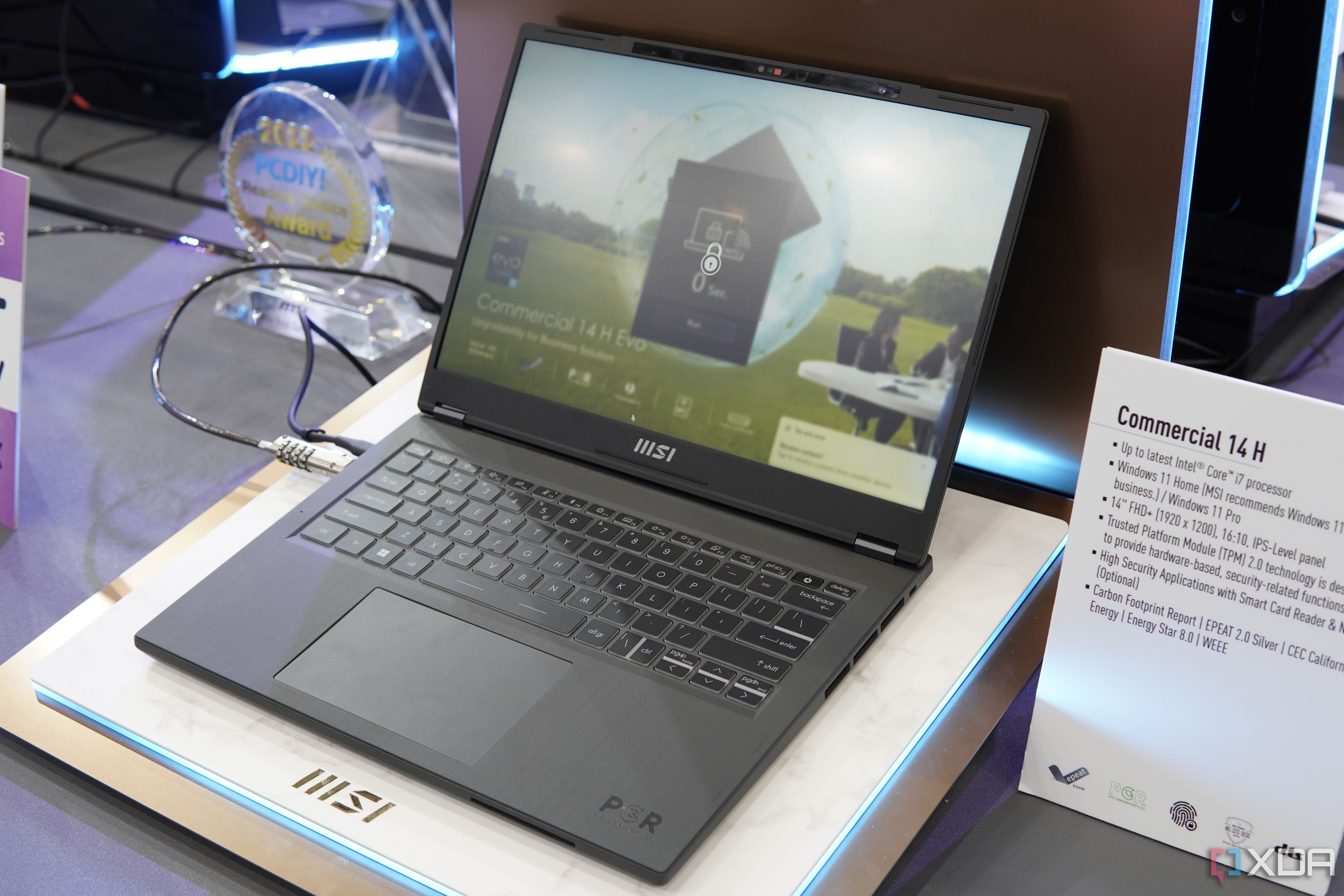 MSI's booth at Computex 2023 includes the largest touchpad I've seen on ...